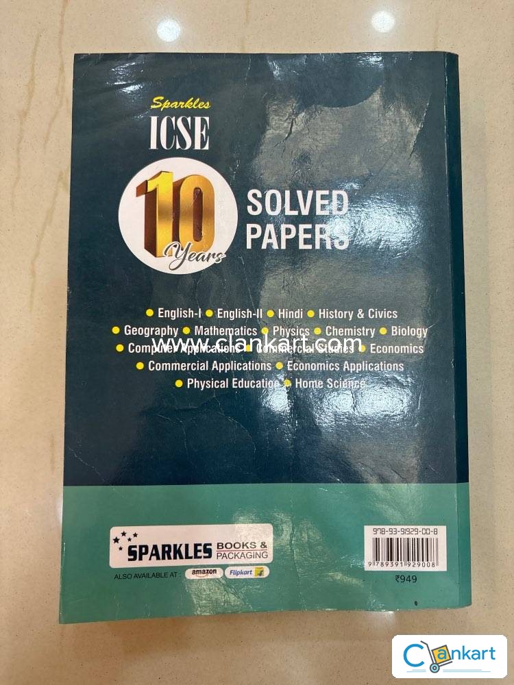 Buy '10 Years Solved Paper For Boards 2025 Class 10th ICSE' Book In ...