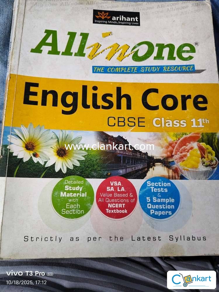Buy 'CBSE All In One English Core - Class 11th' Book In Excellent ...
