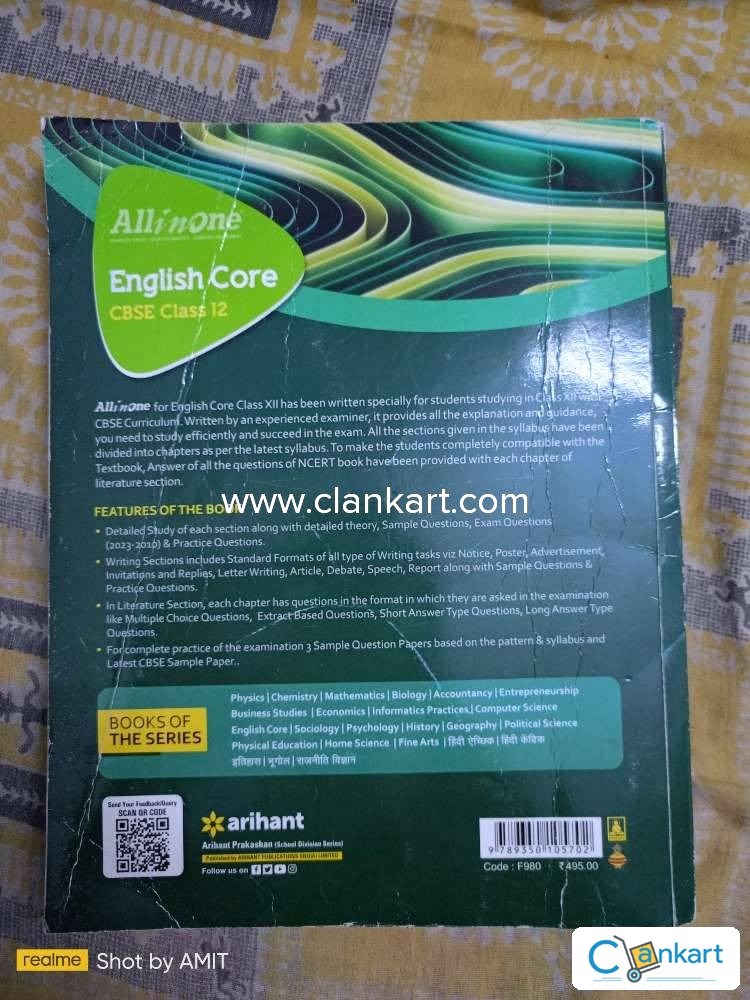 Buy 'All In One Class 12th English Core For CBSE Exam 2024' Book In ...