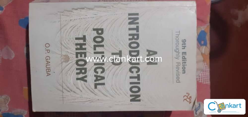 Buy 'An Introduction To Political Theory' Book In Good Condition At ...