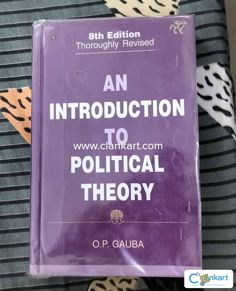 Buy 'An Introduction To Political Theory' Book In Excellent Condition ...