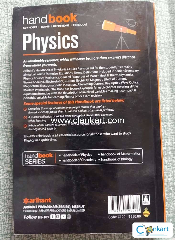 Buy 'Handbook Physics' Book In Excellent Condition At Clankart.com