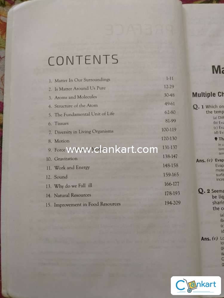 Buy 'NCERT Examplar Science 9th' Book In Good Condition At Clankart.com