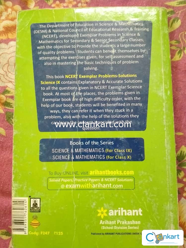 Buy 'NCERT Examplar Science 9th' Book In Good Condition At Clankart.com