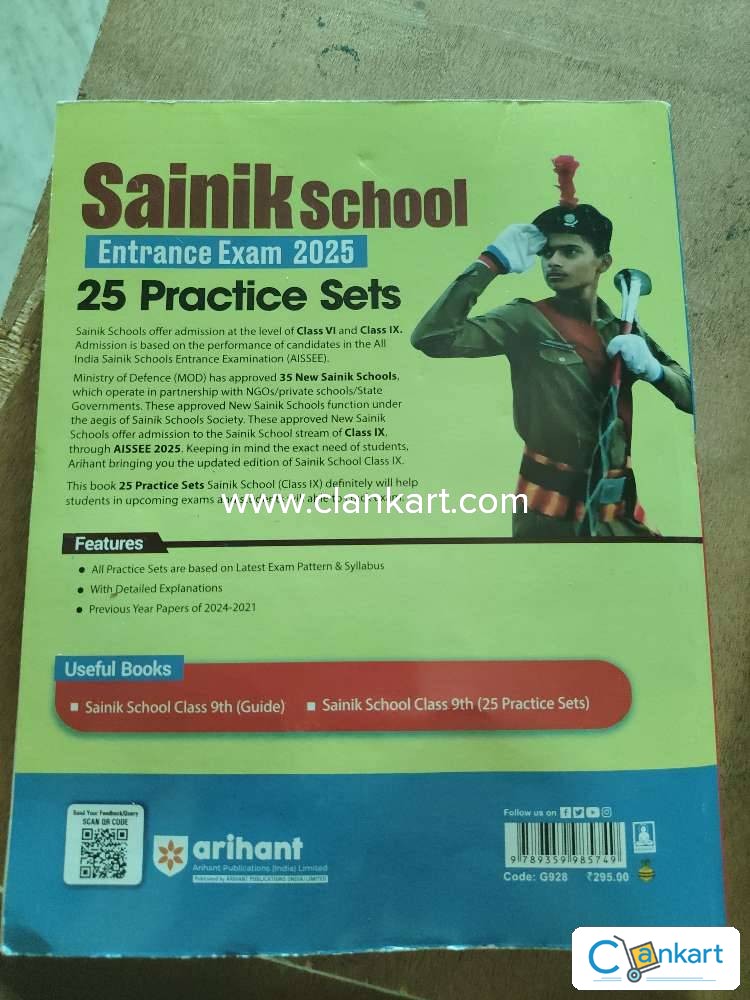 Buy 'Arihant AISSEE Sainik School 25 Practice Set Class 9' Book In Excellent Condition At ...