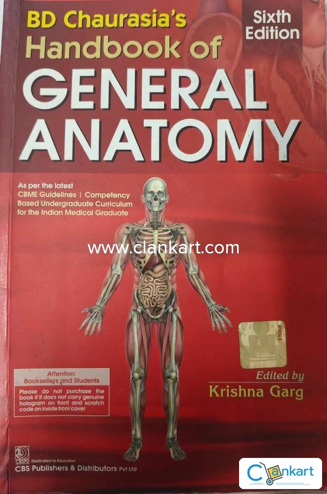 Buy 'Bd Chaurasia's Handbook Of General Anatomy' Book In Excellent ...