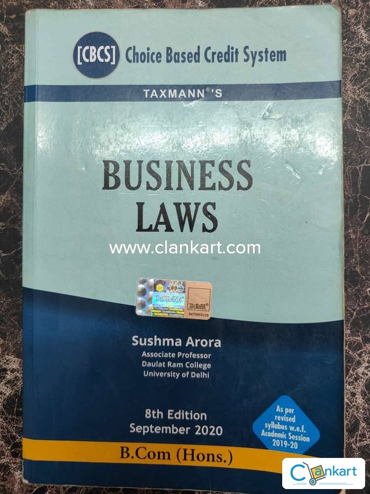 Buy 'Taxmann's Business Laws-B.Com (Hons.)(CBCS)-As Per Revised Syllabus W.e.f. Academic Session ...