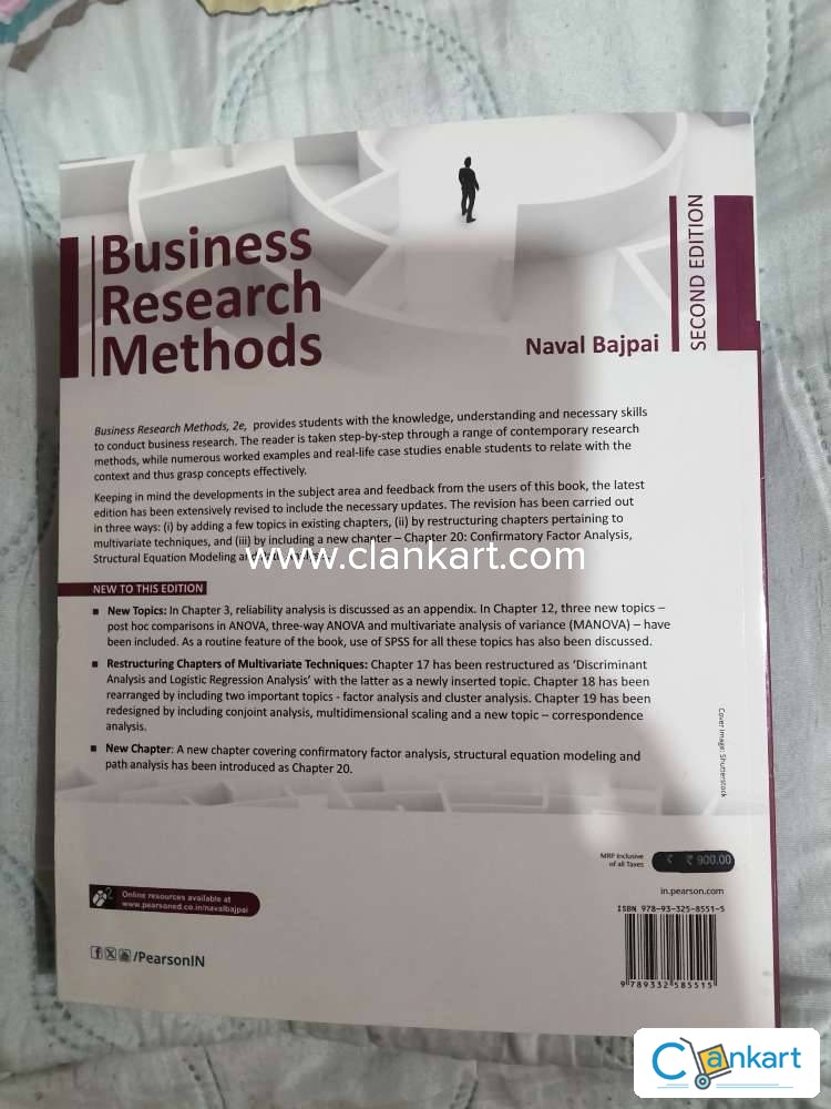 Buy 'Business Research Method' Book In Excellent Condition At Clankart.com