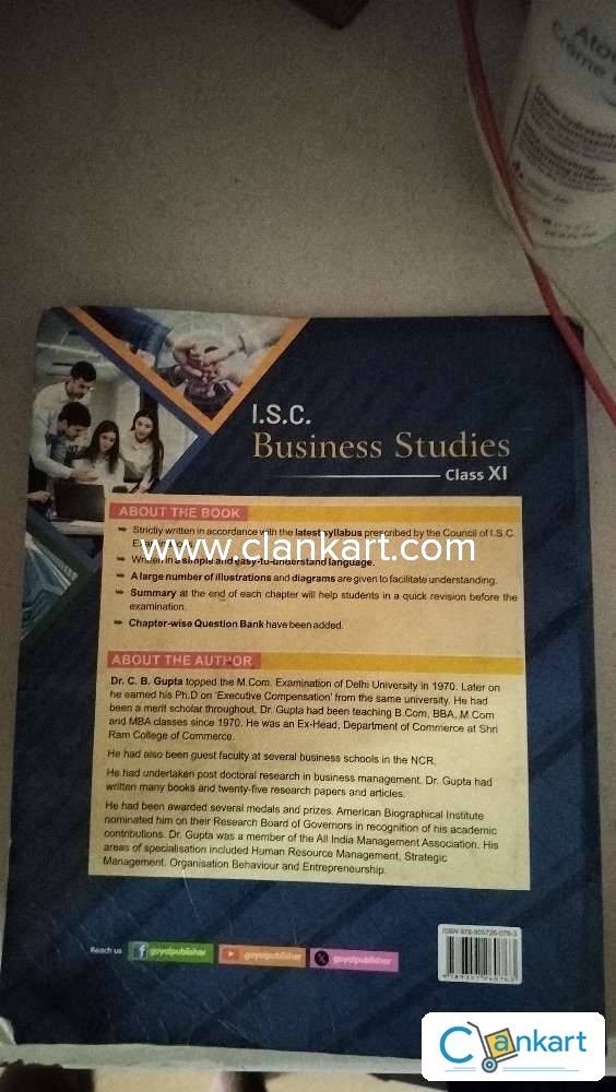 Buy 'ISC Business Studies Class 11' Book In Good Condition At Clankart.com