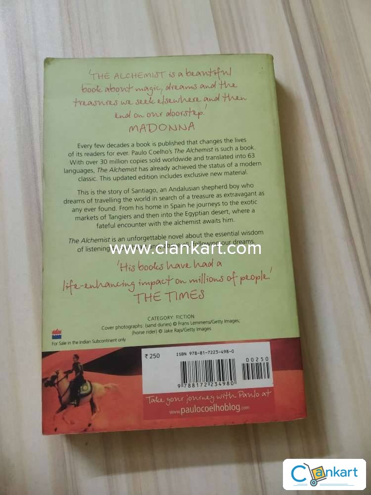 Buy 'The Alchemist' Book In Good Condition At Clankart.com