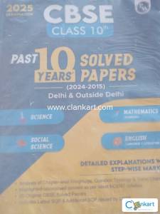 Buy 'CBSE CLASS 10 PAST 10 YEARS SOLVED PAPERS' Book In Excellent ...