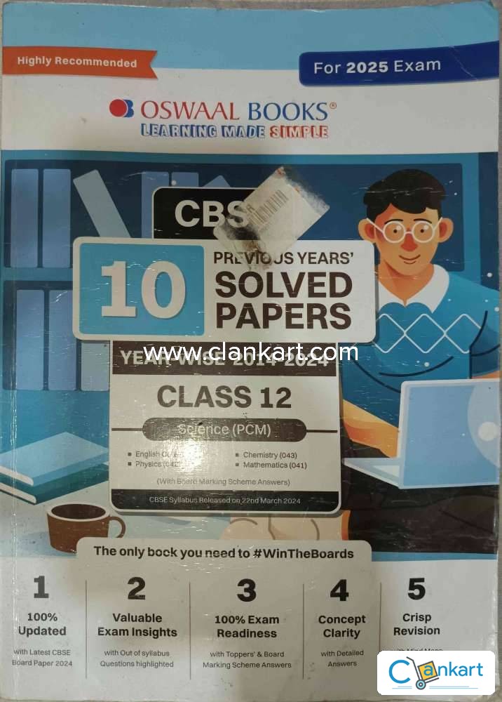 Buy 'Oswaal CBSE 10 Years' Solved Papers Class 12 Science PCM - English ...