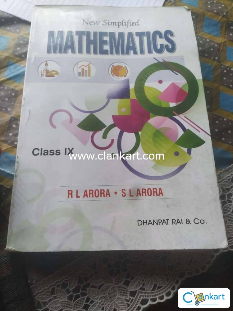 Buy 'New Simplified Mathematics RL Arora - SL Arora' Book In Excellent ...