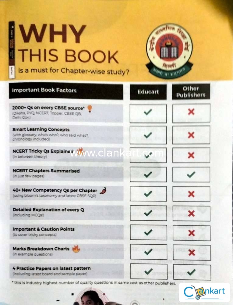 Buy 'Educart CBSE CLASS 10 QUESTION BANK/SOCIAL SCIENCE' Book In ...