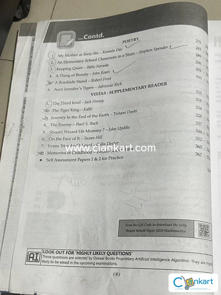 Buy 'Oswaal CBSE Question Bank Class 12 English Core Book Chapterwise ...