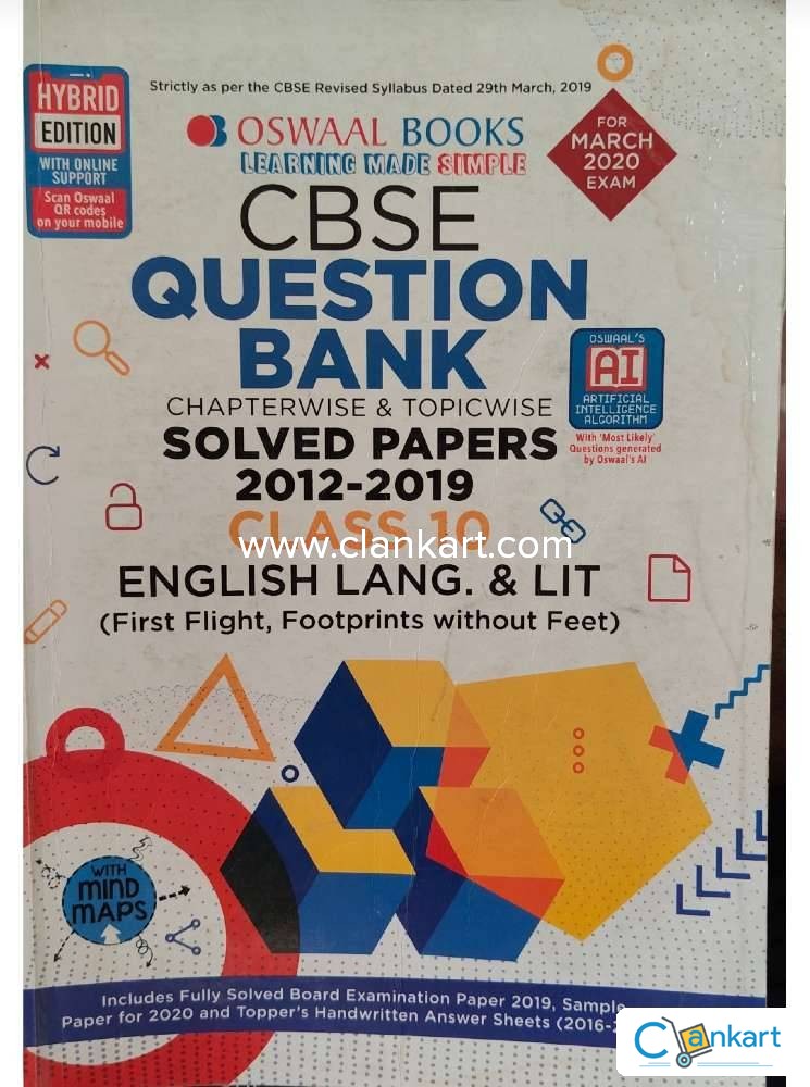 Buy 'Oswaal CBSE Question Bank Class 10 English Language & Literature ...