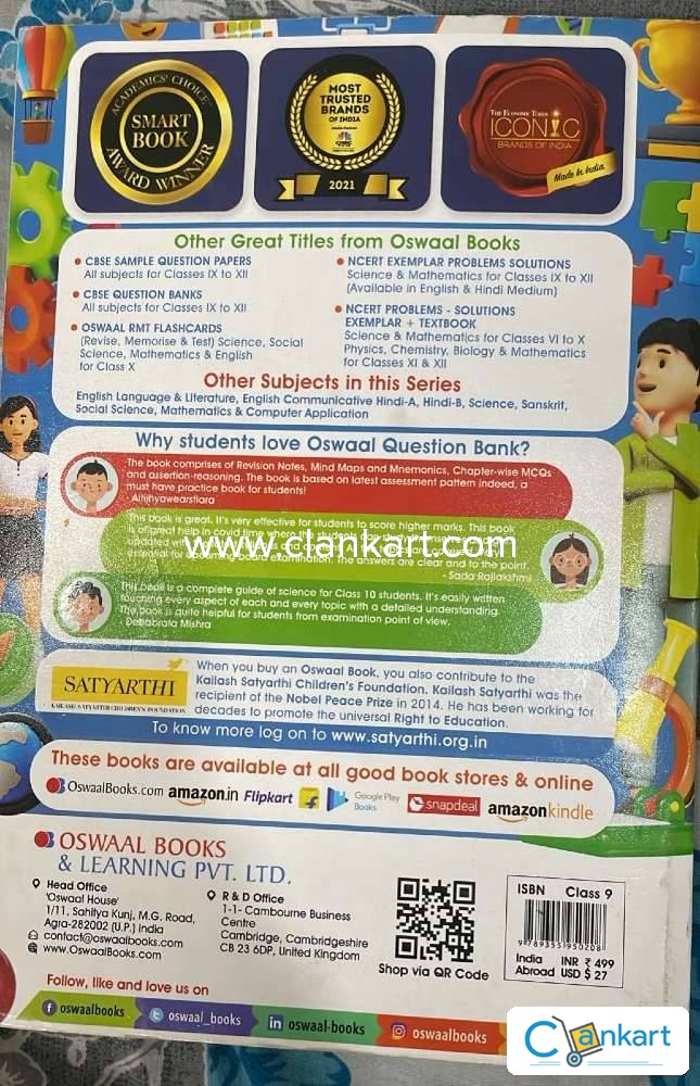 Buy 'Oswaal CBSE Chapterwise & Topicwise Question Bank Class 9 ...