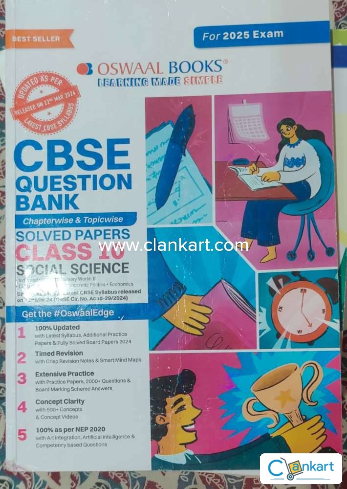 Buy 'Oswaal CBSE Question Bank Class 10 Social Science, Chapterwise And ...