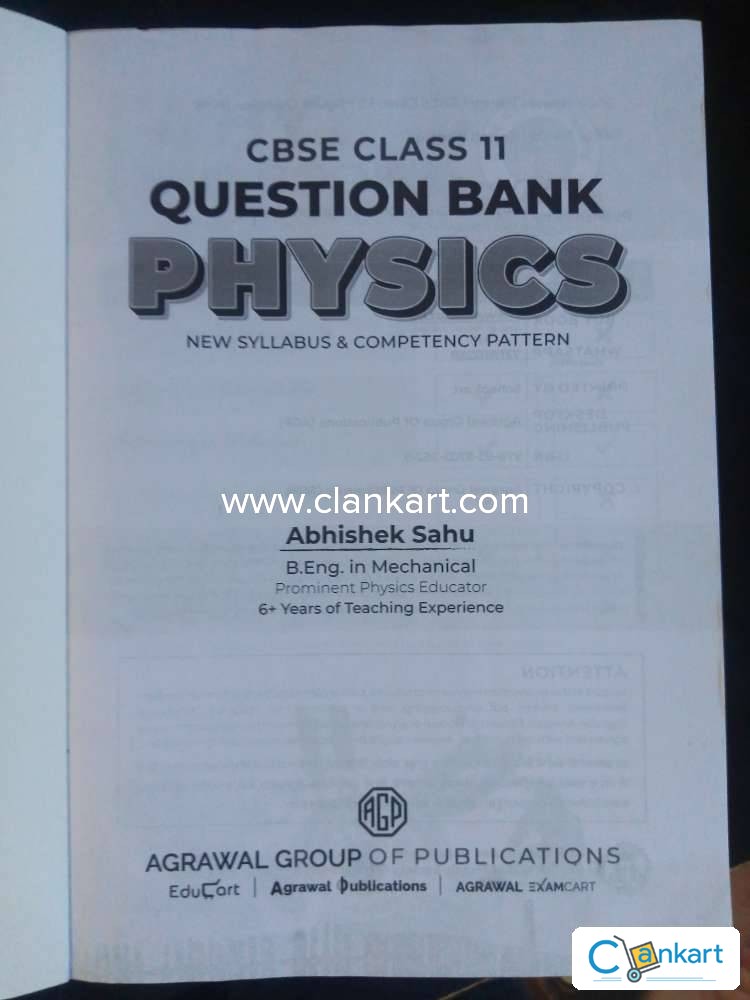 Buy 'Question Bank Physics Class 11th By Educart' Book In Excellent ...
