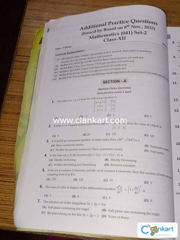 Buy 'CBSE Question Bank Of Mathematics For Class 12 & Solved Papers ...