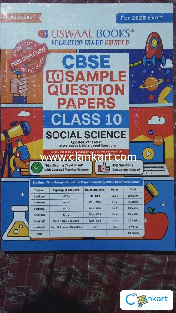 Buy 'Oswaal CBSE Sample Question Papers Class 10 Social Science Book ...
