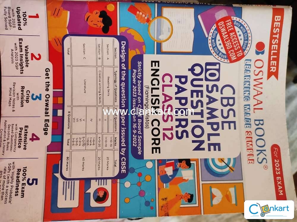 Buy 'Oswaal CBSE Sample Question Papers Class 12 English Core (For 2023 ...