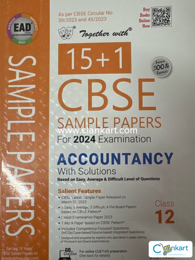 Buy 'CBSE Class 12th 2024 Sample Papers' Book In Excellent Condition At ...