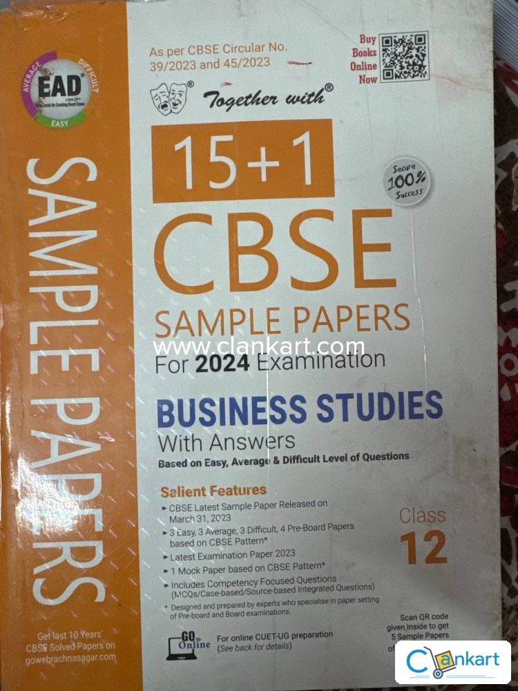 Buy 'CBSE Class 12th 2024 Sample Papers' Book In Excellent Condition At ...
