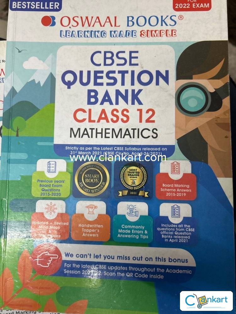 Buy 'Oswaal CBSE Question Bank Class 12 Mathematics Book Chapterwise ...
