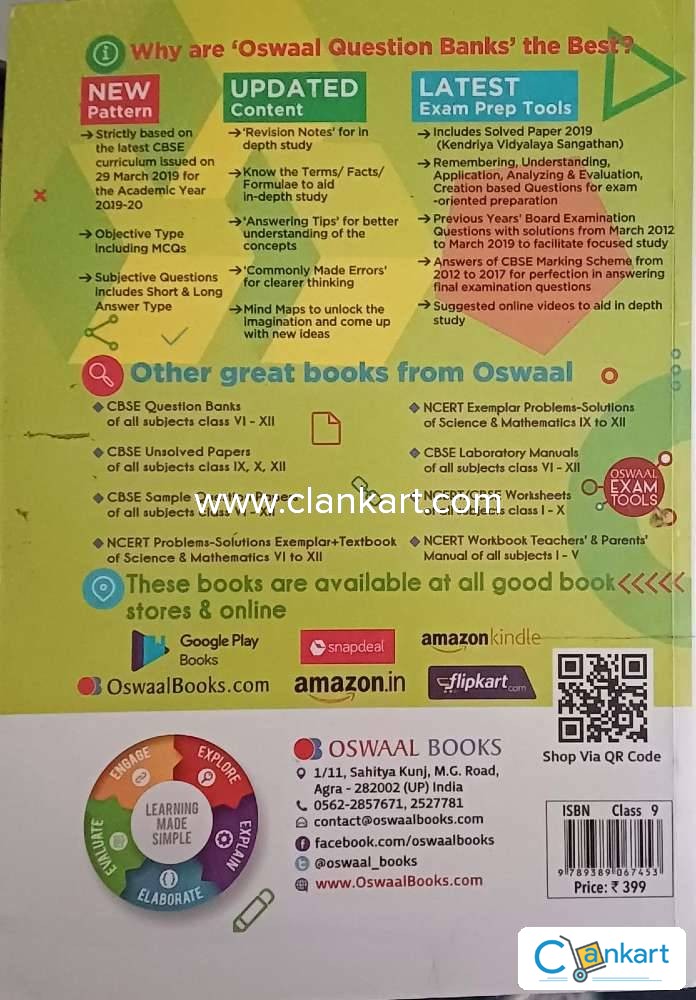 Buy 'Oswaal CBSE Question Bank Class 9 Science Book Chapterwise ...