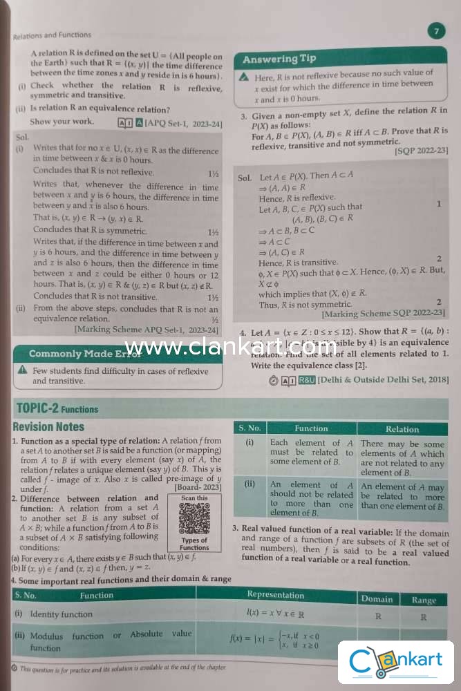 Buy 'Oswaal CBSE Question Bank Class 12 Mathematics, Chapterwise And ...