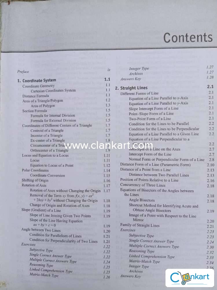 Buy 'CENGAGE COORDINATE GEOMETRY MATHS' Book In Excellent Condition At ...