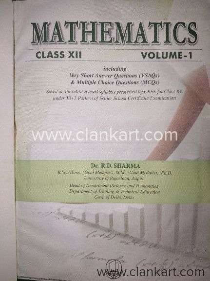 Buy 'Mathematics Class XII Volume-1' Book In Excellent Condition At ...