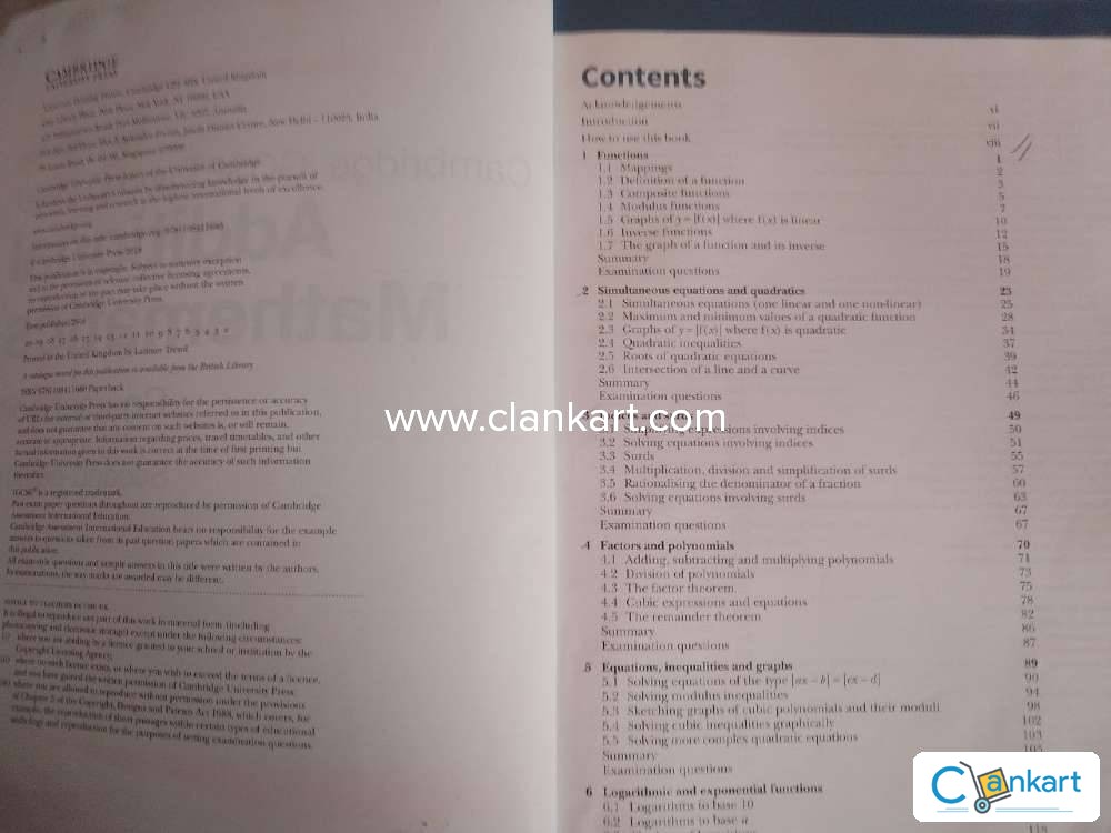 Buy 'Cambridge Igcse And O Level Additional Mathematics Coursebook ...