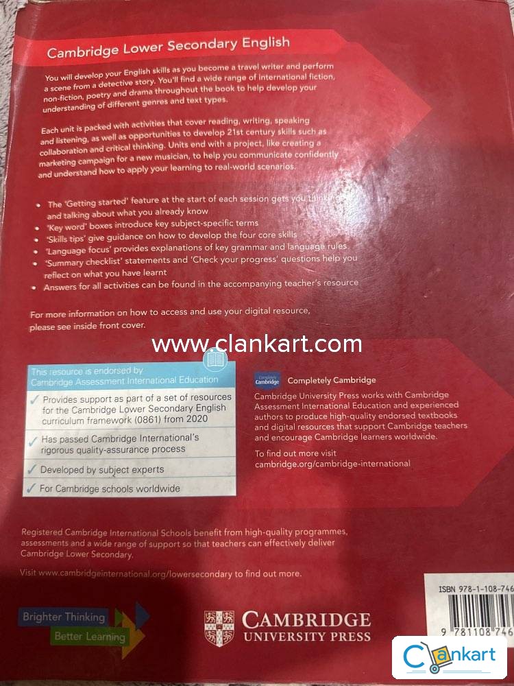 Buy 'Cambridge Lower Secondary English Learners Book 9 Graham Eledon ...