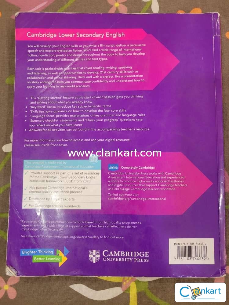 Buy 'Cambridge Lower Secondary English Learner's Book 8 With Digital ...