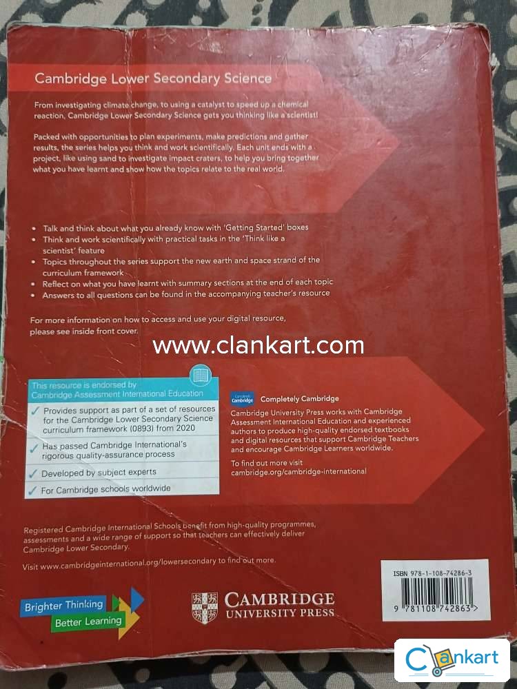 Buy 'Cambridge Lower Secondary Science Learner's Book 9 With Digital ...