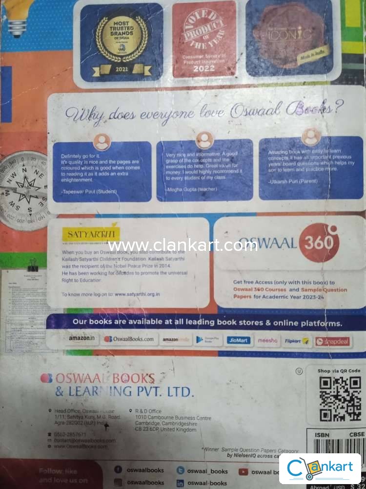 Buy 'Oswaal CBSE Class 10 Mathematics Standard Question Bank (2024 Exam ...