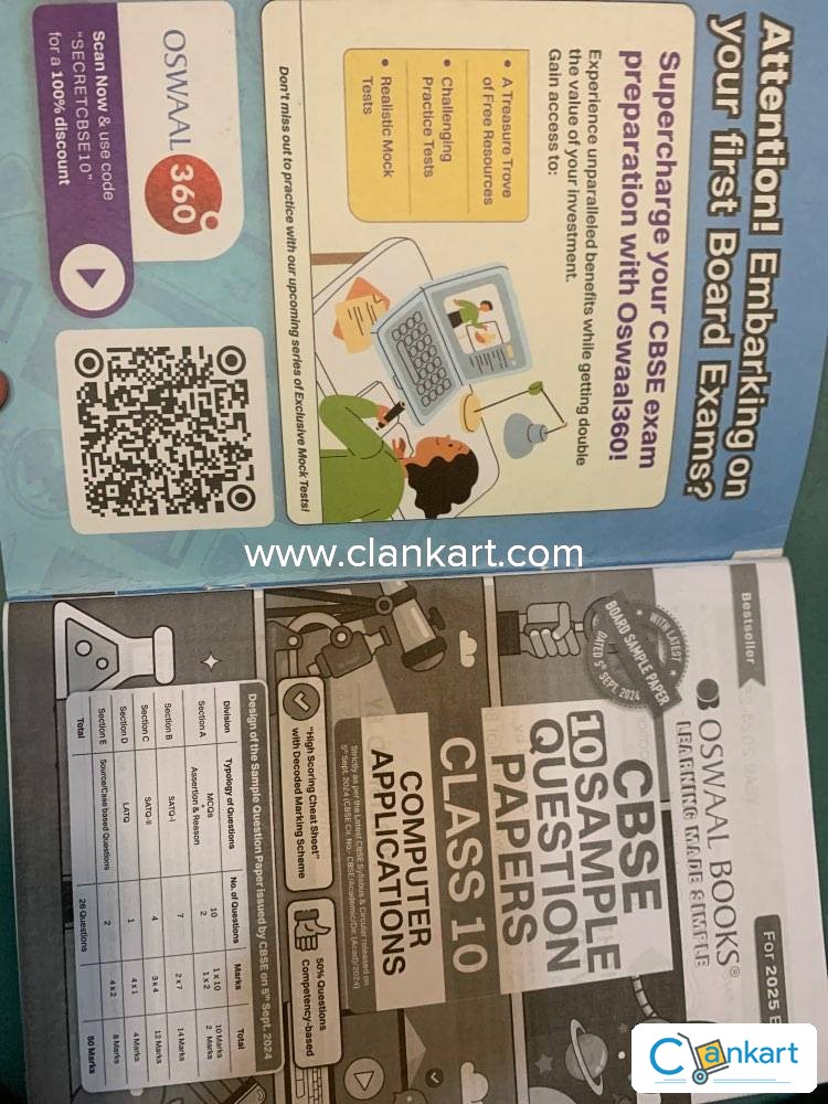 Buy 'Cbse Class 10 Question Paper Computer Application 2024-2025 Oswaal ...