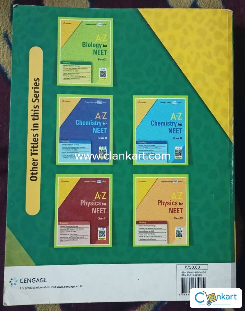Buy 'Cengage A To Z Biology For Neet Class XI' Book In Fair Condition ...