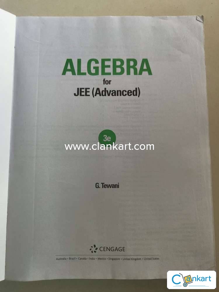 Buy 'Cengage Algebra For JEE(Advanced)' Book In Excellent Condition At ...