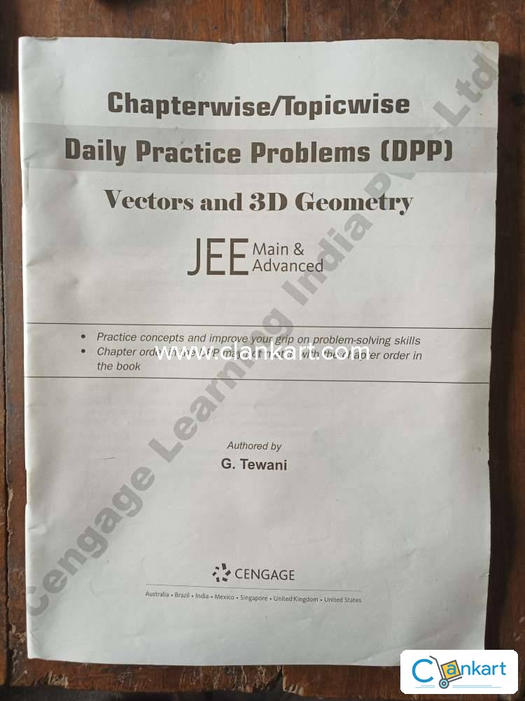 Buy 'Cengage Vector And 3D Geometry JEE ADVANCED' Book In Excellent ... Buy 'Cengage Vector And 3D Geometry JEE ADVANCED' Book In Excellent ...