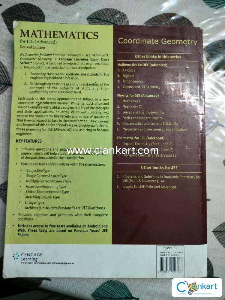 Buy 'Mathematics For Joint Entrance Examination Jee Advanced ...