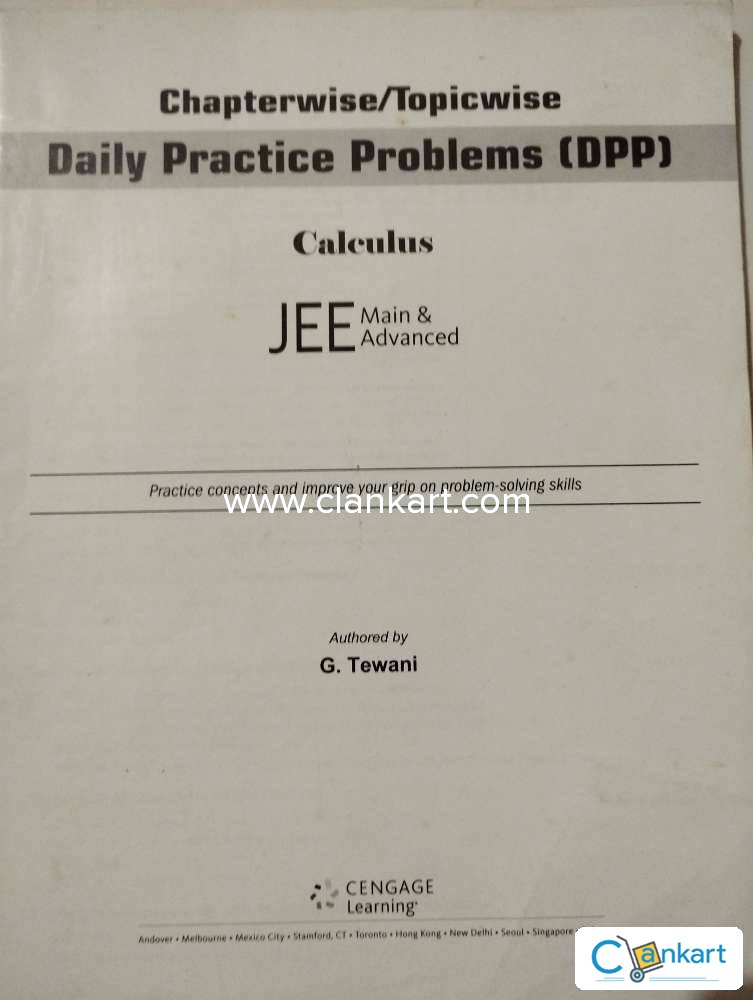Buy 'Cengage Mathematics Calculus For JEE Advanced' Book In Excellent ...