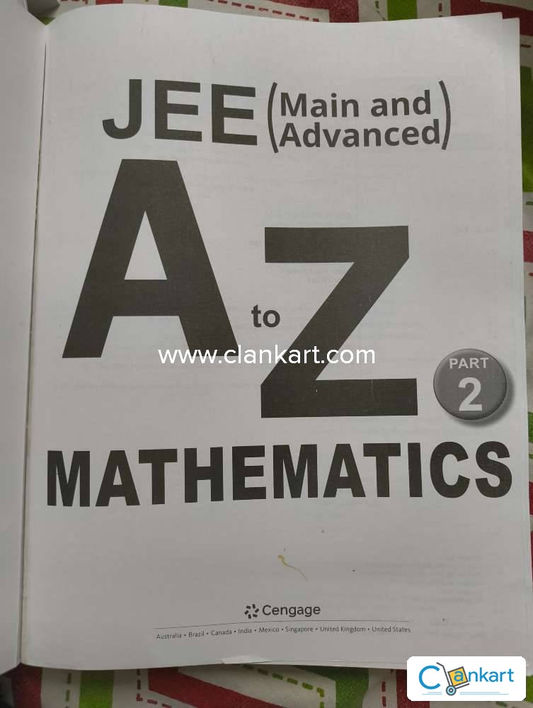 Buy 'Cengage A To Z Mathematics For JEE Mains And Advanced' Book In ...