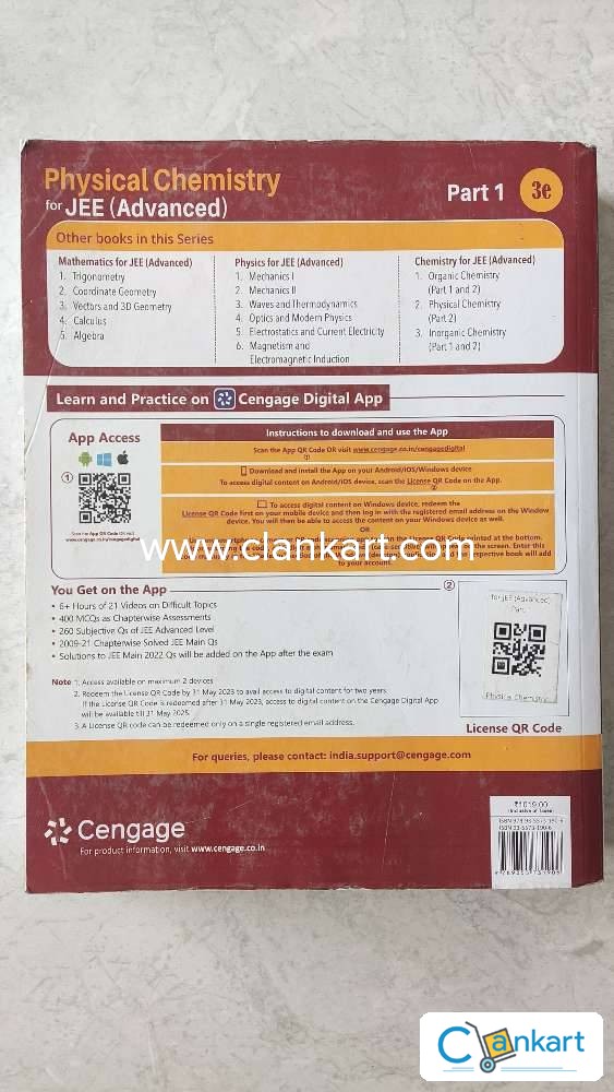 Buy 'Cengage Physical Chemistry (Advanced) Part 1, 3rd Edition' Book In ... Buy 'Cengage Physical Chemistry (Advanced) Part 1, 3rd Edition' Book In ...