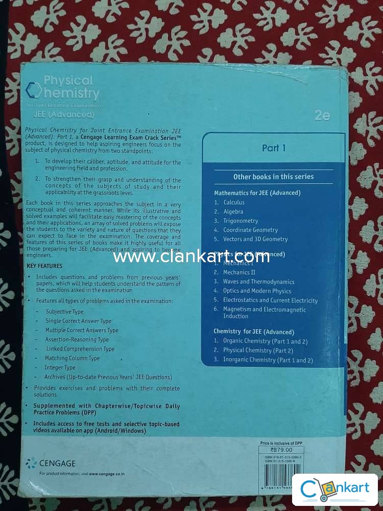 Buy 'Cengage Physical Chemistry For JEE Advanced Part 1' Book In ...