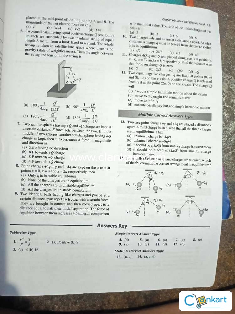 Buy 'Cengage PHYSICS JEE ADVANCED Electrostatics & Current Electricity ...
