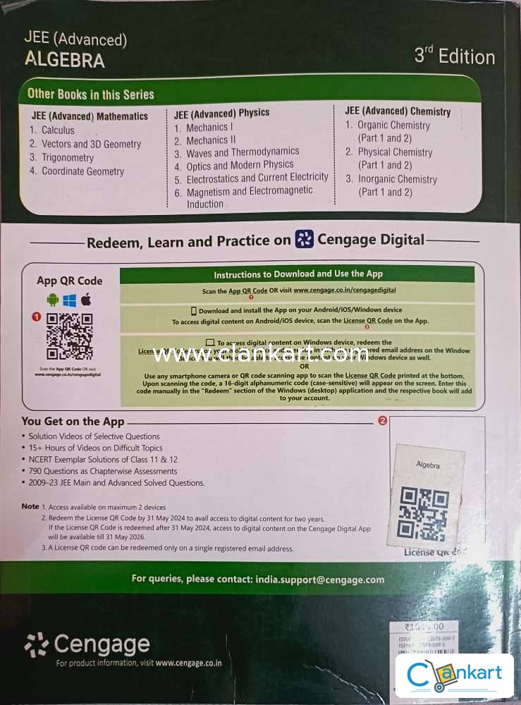 Buy 'Cengage Algebra Mathematics ( New) For Jee Advanced' Book In ...