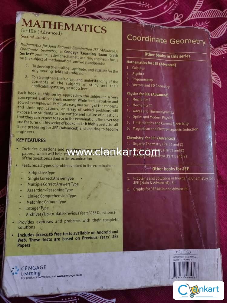 Buy 'Mathematics For Joint Entrance Examination Jee Advanced ...